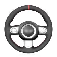China Mini Cooper Coupe S R56 R57 Hatchback Clubman Convertible Countryman Paceman Roadster Leather Steering Wheel Cover 20*15*7cm for sale