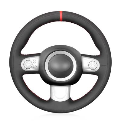 China Mini Cooper Coupe S R56 R57 Hatchback Clubman Convertible Countryman Paceman Roadster Leather Steering Wheel Cover 20*15*7cm for sale