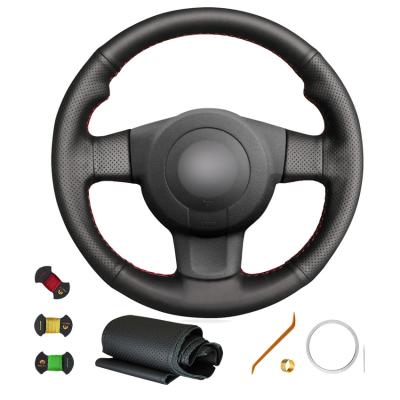 China Black PU Leather Steering Wheel Cover for Seat Leon 1P FR Cupra 2007 Ibiza 6L FR 2006 for sale