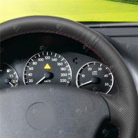 China Mercedes Benz W163 Hand Stitched Steering Wheel Cover with Black Artificial Leather for sale