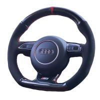 China Carbon Fibre 3-Spoke Steering Wheel Cover for Audi A5 A7 RS5 RS7 S3 S4 S5 S6 S7 SQ5 for sale