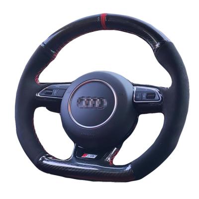 China Carbon Fibre 3-Spoke Steering Wheel Cover for Audi A5 A7 RS5 RS7 S3 S4 S5 S6 S7 SQ5 for sale