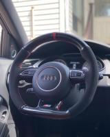China Carbon Fibre 3-Spoke Steering Wheel Cover for Audi A5 A7 RS5 RS7 S3 S4 S5 S6 S7 SQ5 for sale