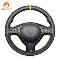 China Custom Suede Leather Steering Wheel Cover for BMW E46 E39 M3 M5 330i 330ci Sport 525i E36 for sale