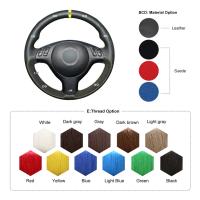 China Custom Suede Leather Steering Wheel Cover for BMW E46 E39 M3 M5 330i 330ci Sport 525i E36 for sale