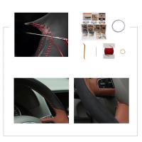 China Hand Sewing Steering Wheel Cover for Audi A4 B7 B8 A6 C6 2004-2011 in Black Brown Leather for sale