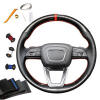China Handcrafted Heat Resistant Steering Wheel Cover for Audi A4 Allroad Q3 Q5 Q7 Q8 SQ5 for sale