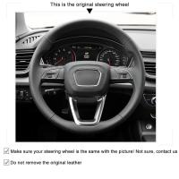 China Handcrafted Heat Resistant Steering Wheel Cover for Audi A4 Allroad Q3 Q5 Q7 Q8 SQ5 for sale