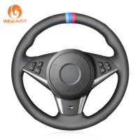 China Black Thread Steering Wheel Cover BMW 525i 530i 540i 545i 550i 650i E60 E61 E63 E64 M Sport M5 M6 for sale