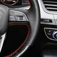 China Handcrafted Heat Resistant Steering Wheel Cover for Audi A4 Allroad Q3 Q5 Q7 Q8 SQ5 for sale