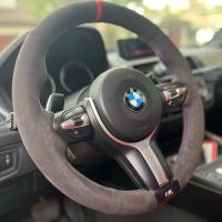China Black Suede Steering Wheel Cover for BMW 1 Series 3 Series Comfort and Style Combined for sale
