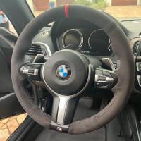 China Black Suede Steering Wheel Cover for BMW 1 Series 3 Series Comfort and Style Combined for sale