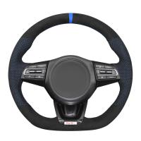 China Business/Luxury Soft Suede Hand Stitch Steering Wheel Cover for Kia Stinger 2017-2022 for sale