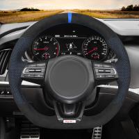 China Business/Luxury Soft Suede Hand Stitch Steering Wheel Cover for Kia Stinger 2017-2022 for sale