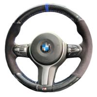 China Blue Thread Steering Wheel Cover for BMW M F86 F87 F80 F82 F30 F25 F35 F32 F33 F07 F10 F11 F18 F06 F12 F13 for sale
