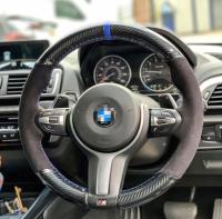 China Blue Thread Steering Wheel Cover for BMW M F86 F87 F80 F82 F30 F25 F35 F32 F33 F07 F10 F11 F18 F06 F12 F13 for sale