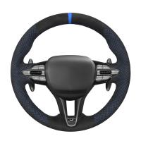 China Custom Fit Suede Steering Wheel Cover for Hyundai Elantra Kona i20 i30 N 2019-2024 for sale