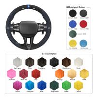 China Custom Fit Suede Steering Wheel Cover for Hyundai Elantra Kona i20 i30 N 2019-2024 for sale