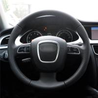 China Custom Black Steering Wheel Cover for Audi A3 8P 2008-2013 Enhanced Driving Experience for sale