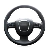 China Custom Black Steering Wheel Cover for Audi A3 8P 2008-2013 Enhanced Driving Experience for sale