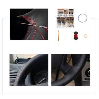 China Skoda Fabia 2005-2010 OCTAVIA Customized Black Artificial Leather Steering Wheel Cover for sale