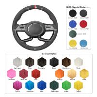 China Personalized Black Suede Steering Wheel Cover for Hyundai i20 III Bayon 2020 2021 2022 for sale