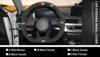 China Custom Soft Suede Steering Wheel Cover for Audi A3 A5 RS3 RS5 S3 S4 S5 2017 2018 2019 for sale