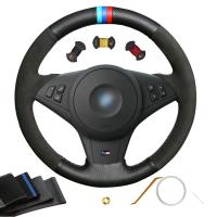 China Custom Leather Steering Wheel Cover for BMW E60 M5 E63 E64 Cabrio M6 2005-2010 Colorful for sale