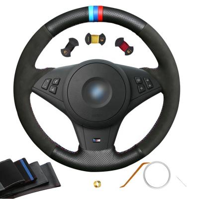 China Custom Leather Steering Wheel Cover for BMW E60 M5 E63 E64 Cabrio M6 2005-2010 Colorful for sale