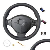 China Custom Black Steering Wheel Cover for BMW M3 1998-1999 and 5 Series E39 Year 1997-2000 for sale