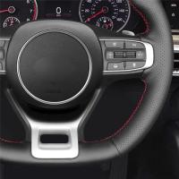 China Pruple Artificial Leather Hand Sewing Steering Wheel Cover for Kia Sportage K5 GT Line 2021 2022 2023 for sale