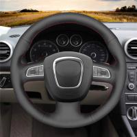 China Nappa Leather Steering Wheel Cover for Audi A3 8P A4 B8 A5 A8 Q5 Q7 RS4 S4 S5 S6 S8 for sale