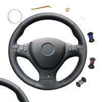 China 2009-2014 Year BMW X5 E70 and X6 E71 Leather Steering Wheel Cover with Custom Design for sale
