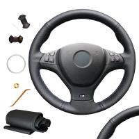 China 2009-2014 Year BMW X5 E70 and X6 E71 Leather Steering Wheel Cover with Custom Design for sale