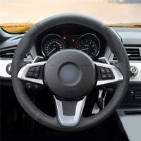 China Customized PU Leather Steering Wheel Cover for BMW Z4 E85 E86 2003-2008 Car Fitment for sale