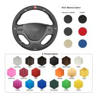 China Custom Browness Suede Steering Wheel Cover for 2013-2020 Hyundai i10 i20 Hand Stitched for sale
