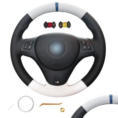 China Hand Sewing Installation Method Steering Wheel Cover for BMW 1 Series E81 E82 E87 E88 for sale