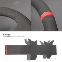 China Black Faux Leather Hand Sewing Car Steering Wheel Cover for 2001-2002 Hyundai Elantra for sale