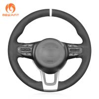 China Red Thread Custom Steering Wheel Cover for Kia Rio K2 Rio5 Picanto Morning 2017 2018 2019 for sale