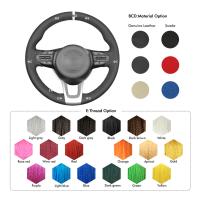 China Red Thread Custom Steering Wheel Cover for Kia Rio K2 Rio5 Picanto Morning 2017 2018 2019 for sale