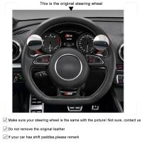 China 2010-2016 Hand Sewing Stitched Soft Suede Steering Wheel Cover for Audi A5 A7 RS5 RS7 S3 S4 S5 S6 S7 SQ5 for sale