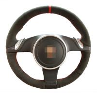 China Porsche 911 997 Panamera 2011-2016 Black Soft Suede Hand Sewing Steering Wheel Cover for sale