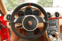 China Porsche 911 997 Panamera 2011-2016 Black Soft Suede Hand Sewing Steering Wheel Cover for sale
