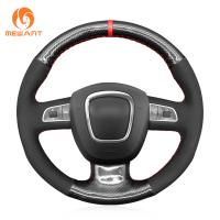 China Hand Sewing Carbon Suede Steering Wheel Cover for Audi A3 A4 A5 A8 Q7 RS4 S4 S5 S6 S8 for sale