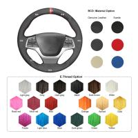 China Custom Hand Sewing Suede Steering Wheel Cover for Hyundai Accent Elantra 2018 2019 2020 for sale