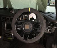 China Upgrade Your Porsche 911 997 with a Hand Stitched Black Suede Steering Wheel Cover for sale