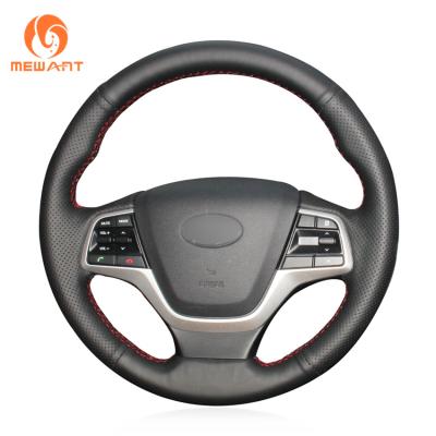 China Hyundai Car Fitment Custom Coffee Suede Steering Wheel Cover for 2018-2020 Accent Elantra for sale