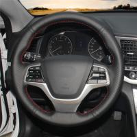 China Hyundai Car Fitment Custom Coffee Suede Steering Wheel Cover for 2018-2020 Accent Elantra for sale