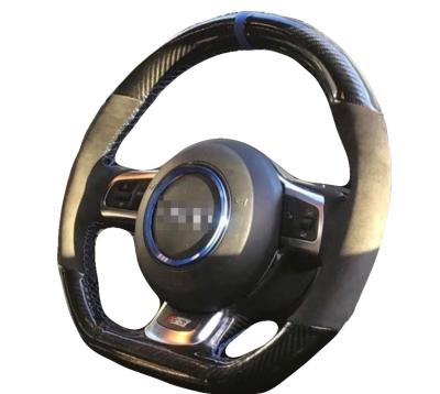 China Black Suede Steering Wheel Cover Designed for Audi A3 8P S3 R8 TT TTS TT RS 2008-2015 for sale