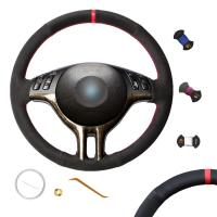 China Universal Fit Customized Steering Wheel Cover for BMW E39 E46 325i E53 X5 Sports Style for sale